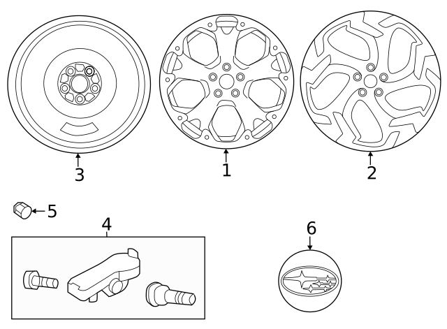 2021 Subaru Crosstrek Wheel, Alloy 28111FL310 | TascaParts.com