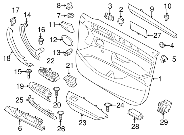 51417485947 - 2015-2018 BMW Upper Trim Panel (51-41-7-485-947) | BMW of ...