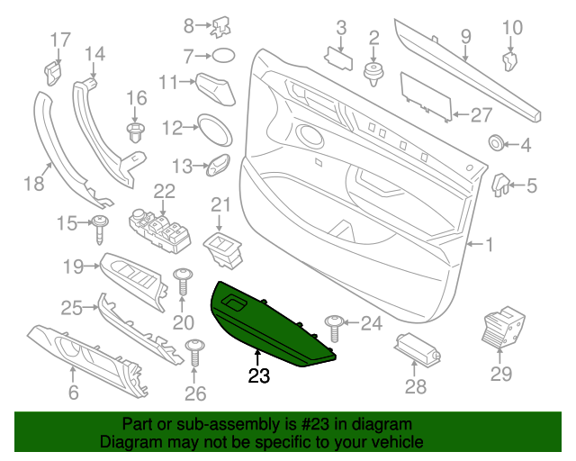 2015-2018 BMW X4 Armrest 51-41-7-361-391 | Online BMW Shop