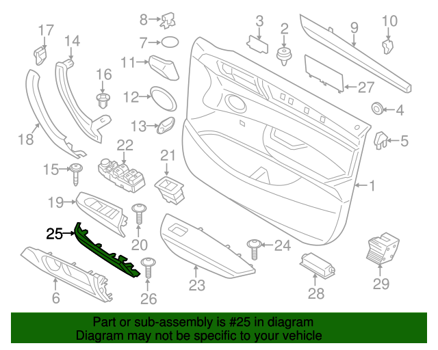 Genuine BMW 51-41-7-485-948 | Upper Trim Panel | FREE Shipping on Most ...