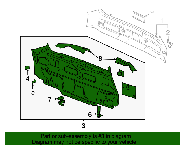2011-2015 Chevrolet Volt Rear End Lower Panel Reinforcement 23227108 GM ...