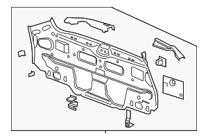 2011-2015 Chevrolet Volt Rear End Lower Panel Reinforcement 23227108 GM ...