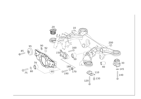 Rear Axle Support for 2020 Mercedes-Benz S 450 | Mercedes-Benz USA Parts