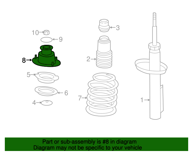 987-333-059-00 - Suspension Strut Mount 1997-2012 Porsche ...