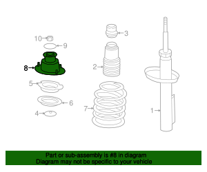 987-333-059-00 - Suspension Strut Mount 1997-2012 Porsche ...