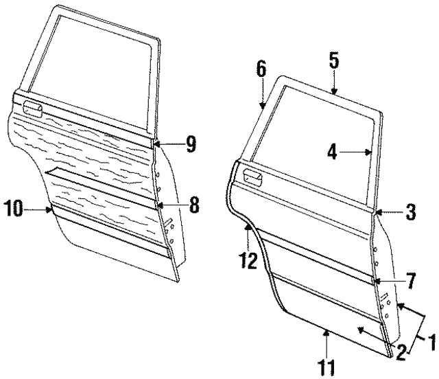 1984-1991 Ford Belt Weather-Strip D9AZ-5425555-A | TascaParts.com