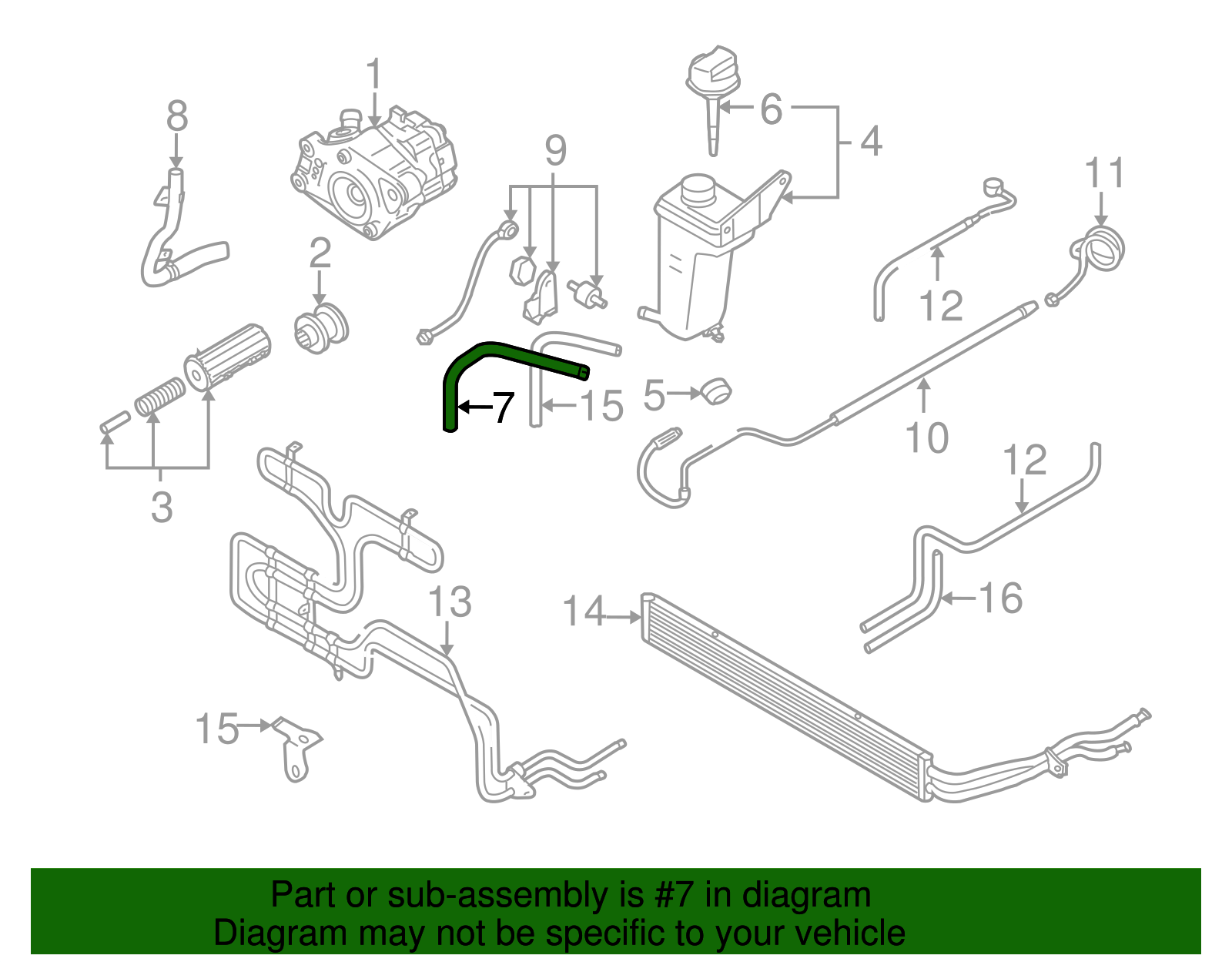 2004-2009 Audi Power Steering Pressure Hose 8E0-422-893-N | OEM Parts ...