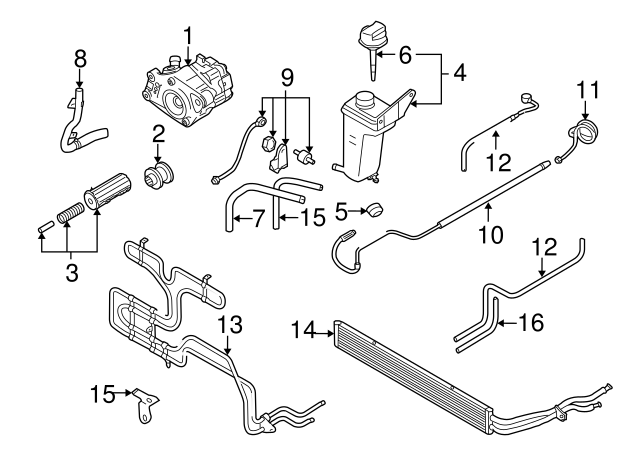 2004-2009 Audi Power Steering Cooler 8E0-422-885-BA | AutoNationParts.com