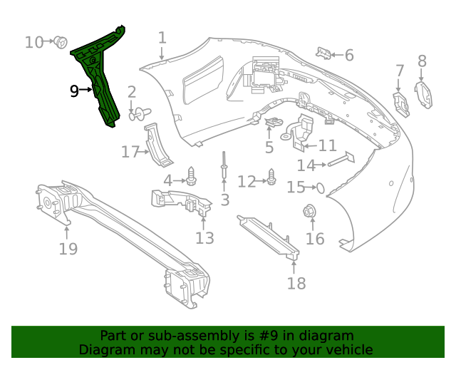 205-880-05-30 - Side Mount Bracket 2019-2020 Mercedes-Benz | Mercedes ...