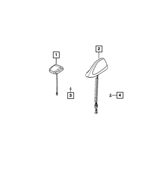 2022-2023 Jeep Base Cable And Bracket Antenna 6ZP28WHCAA | Mopar eStore