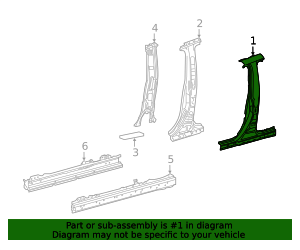 61312-0R070 - Body B-Pillar and Rocker Panel 2019-2022 Toyota ...