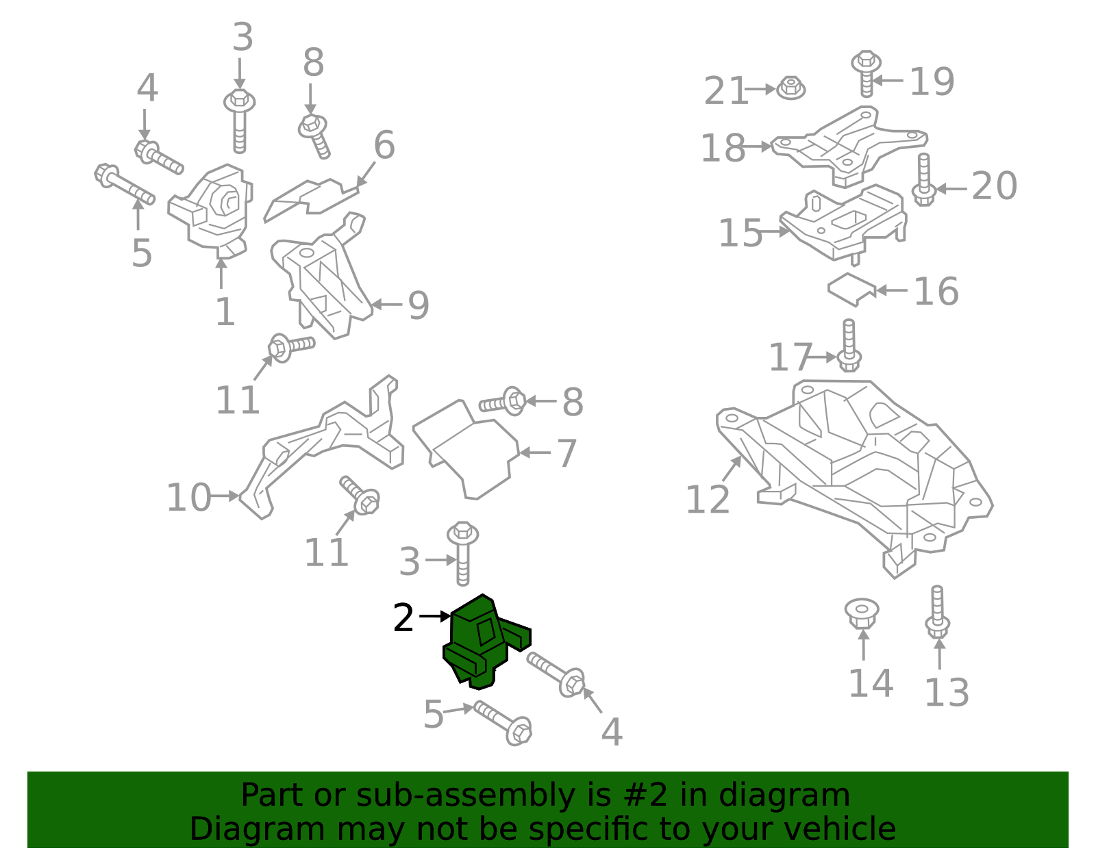 2017-2019 Audi Motor Mount 4M0-199-371-GL | Audi OEM Parts Online