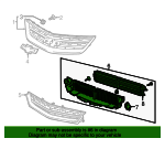 2014-2019 Chevrolet Impala Front Bumper Shutter 23487243 GM ...