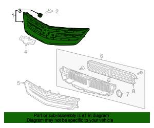84720392 - Front Outer Grille 2014-2020 Chevrolet Impala | Chevrolet ...