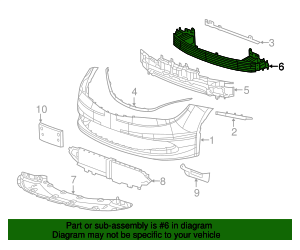 2017-2020 Chrysler Impact Bar 68227661AB | TascaParts.com