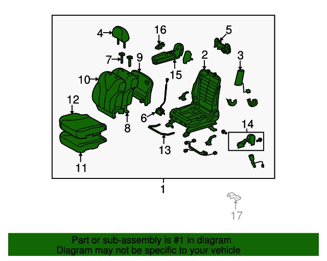71100-0T011-B0 - Seat Assembly - 2012 Toyota Venza | OEM Genuine Toyota ...