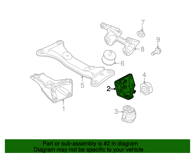 22-11-6-760-315 - Engine Mount Bracket 2006-2013 BMW | AutoNationParts.com