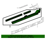 2015-2019 GM Driver Side Body Side Outer Panel Reinforcement 23216763 ...