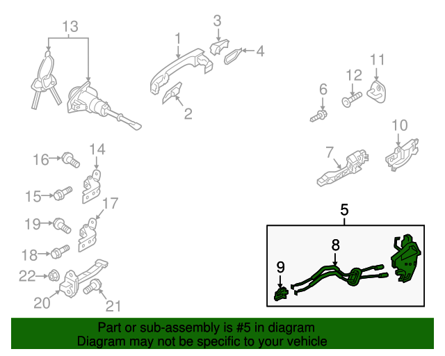 81310-D4000 - Lock Assembly 2017-2020 Kia Optima | Kia.Parts Store