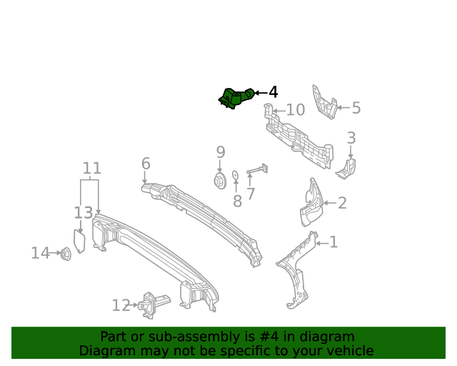 2018-2022 Mercedes-Benz Bumper Cover Bracket 253-885-56-02 ...
