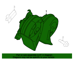 2009-2019 Ford Horn BG1Z-13832-A | TascaParts.com
