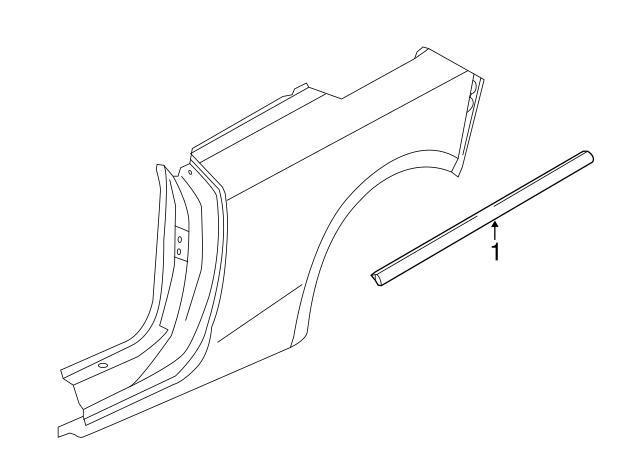 2016-2019 Buick Cascada Passenger Side Quarter Window Outer Belt ...