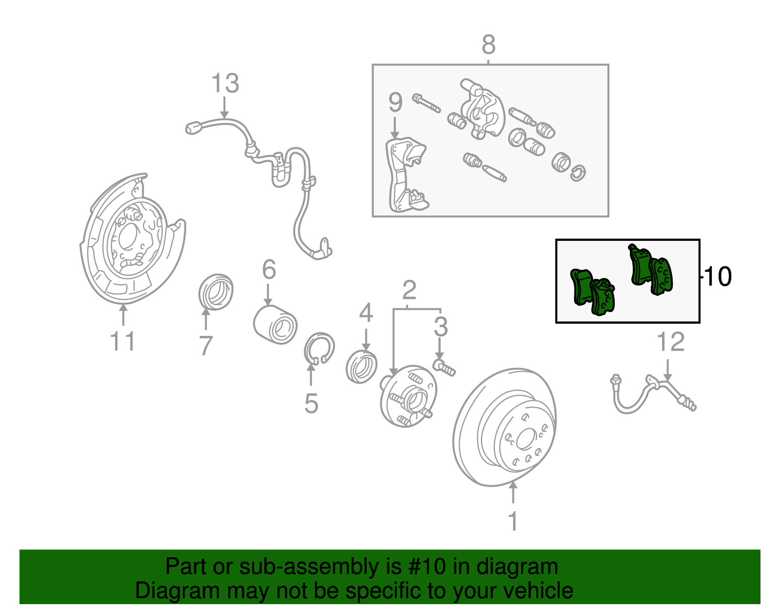 Genuine Toyota Highlander OEM Rear Brake Pads 04466-48060 | Frontier Toyota