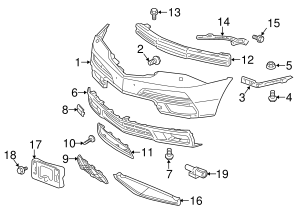 2010-2013 Acura MDX Base, Front License Plate 71180-STX-A01 | Acura ...