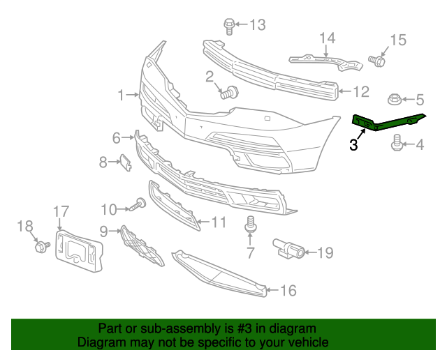 2007-2013 Acura MDX Spacer, R Front Bumper 71193-STX-A00 | OEMAcuraPart
