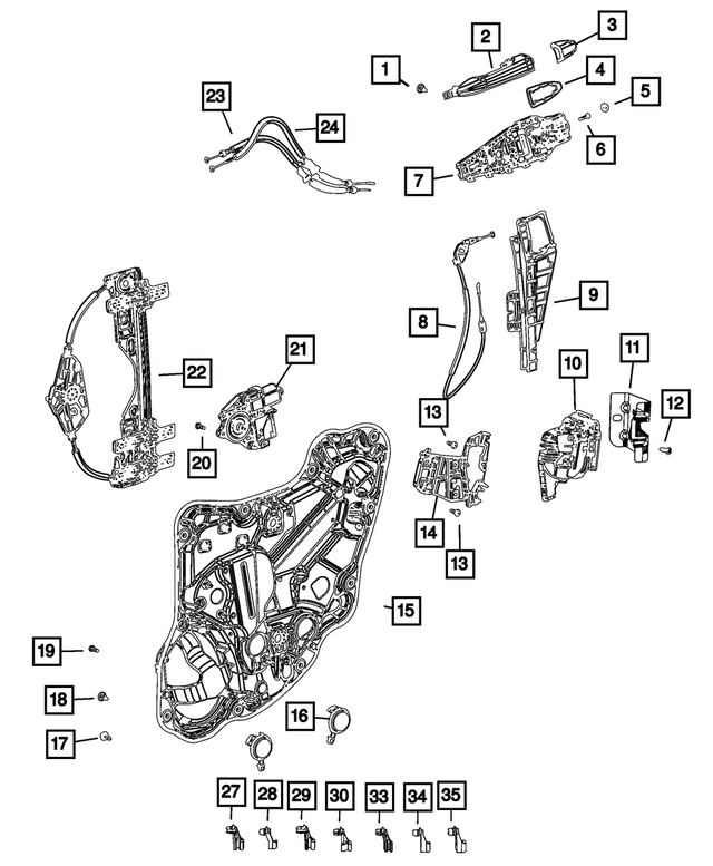 2017-2024 Jeep Compass Latch Presenter, Left 68292095AA | Mopar eStore