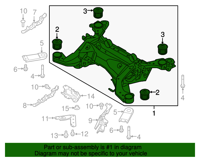 31434550 - Suspension Cross-Member - 2017-2018 Volvo | Volvo OEM Parts ...