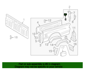 2004-2006 Toyota Tundra End Panel 65508-0C010 | Toyota Parts Center