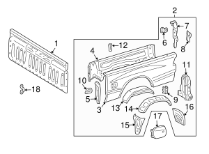 2004-2006 Toyota Tundra End Panel 65508-0C010 | Toyota Parts Center