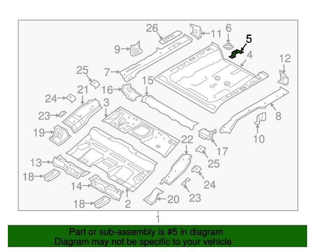 65837-G2500 - Floor Pan Bracket - 2018-2022 Hyundai Ioniq | World OEM ...