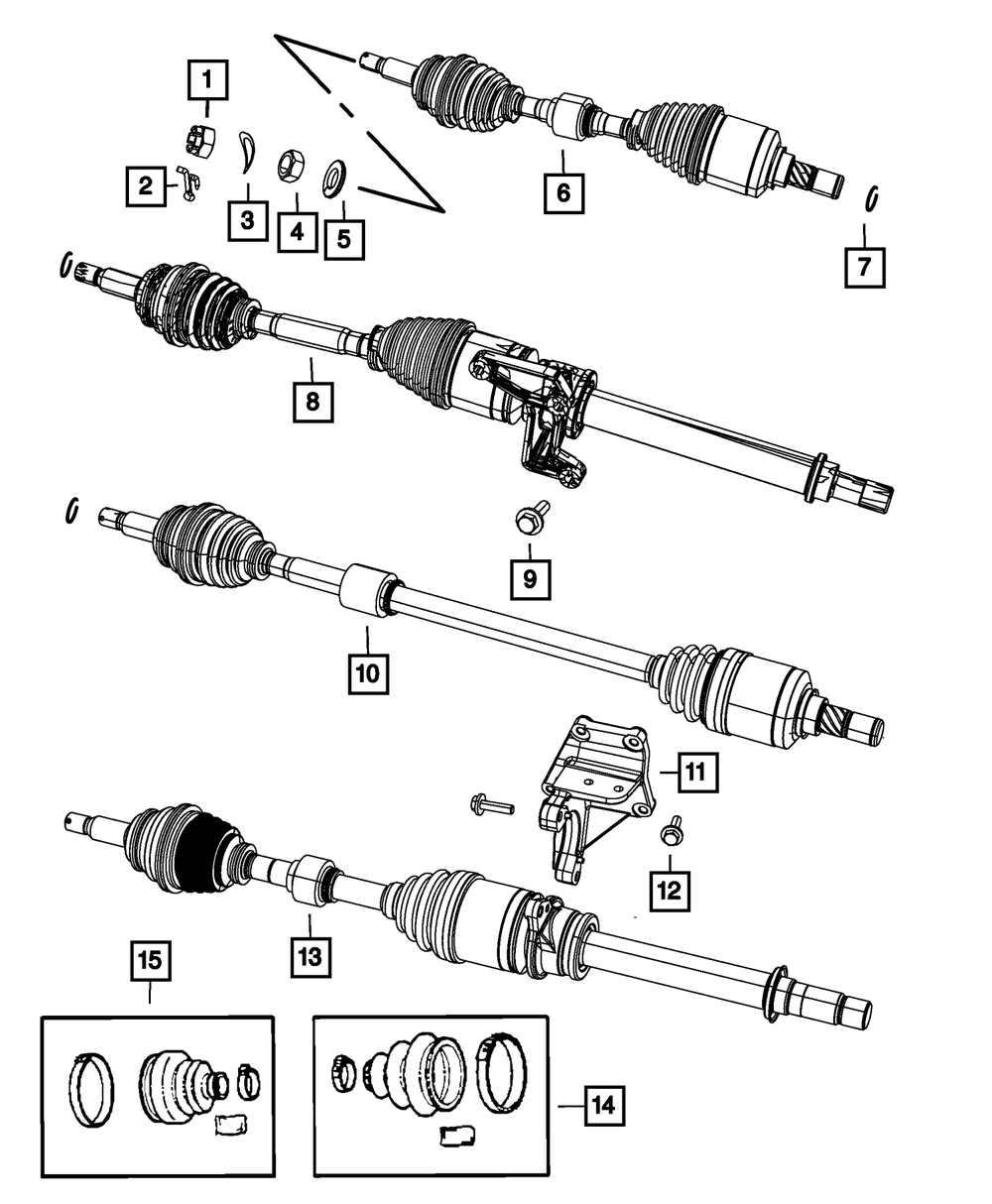 2007-2017 Mopar Axle Half Shaft, Right 5105649AF | We R Mopar
