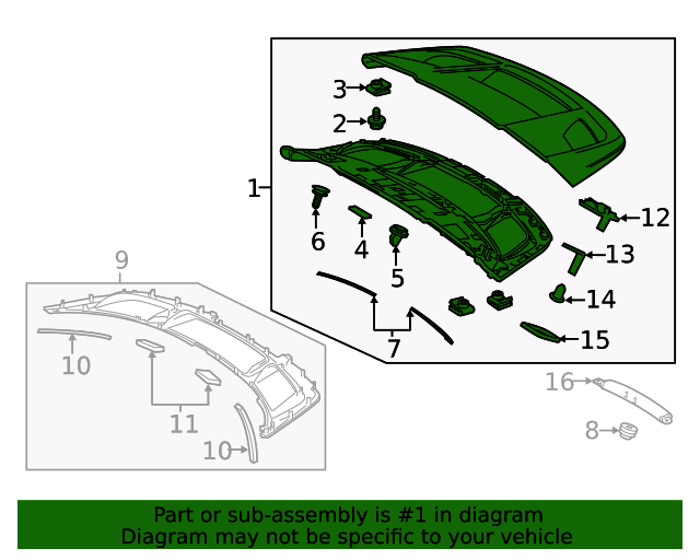 2018-2019 Toyota C-HR Spoiler Assembly 76085-10902-D0 | Toyota Parts Center