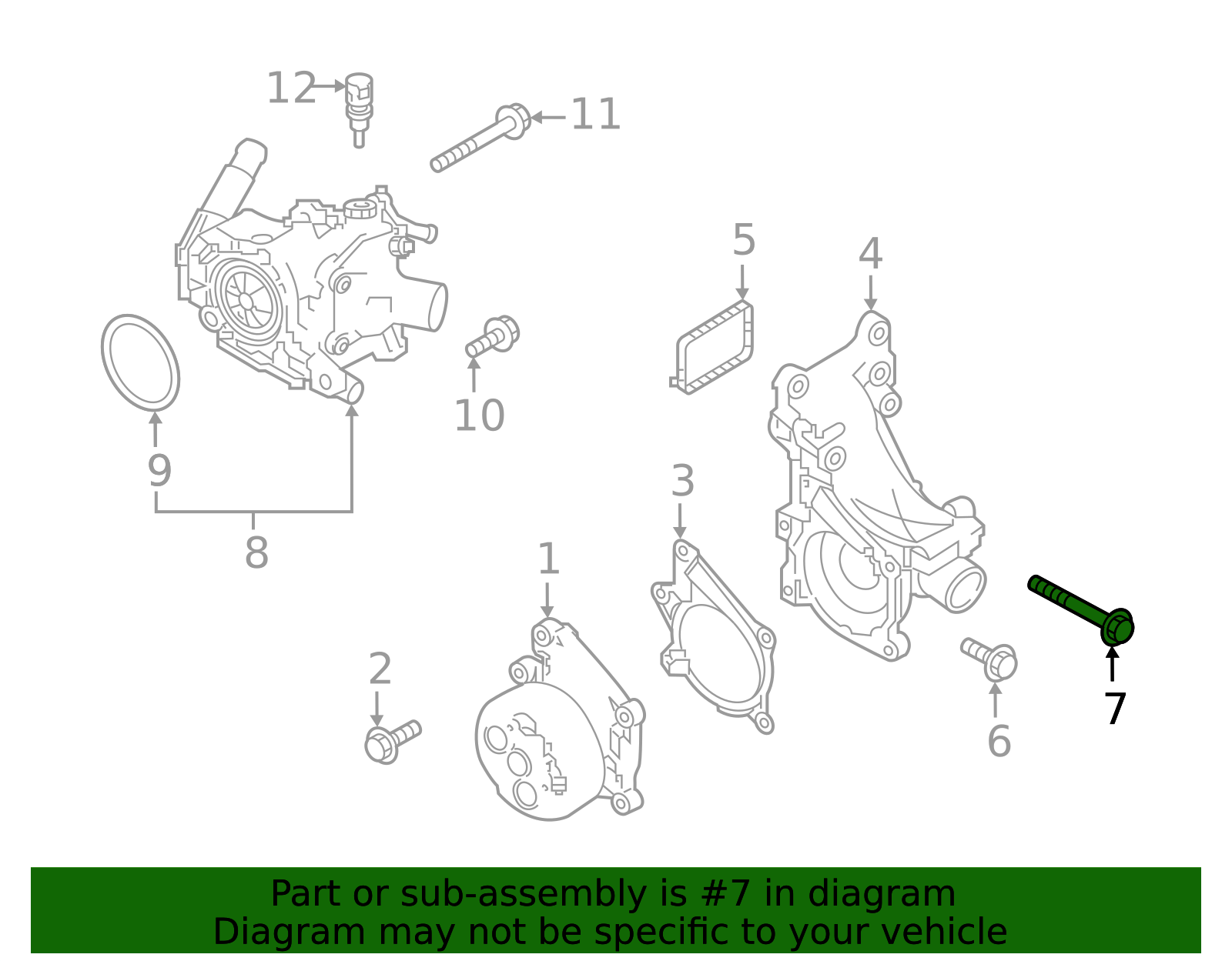 2019-2024 Nissan Altima Thermostat Housing Bolt 01125-E0251 | Sullivan ...
