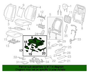 13506136 - Driver Seat Cushion Frame 2010-2017 GM | Gateway Buick GMC Parts