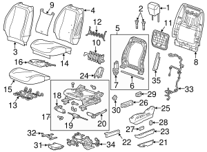 13578634 - Driver Seat Vertical Adjuster Actuator - 2010-2020 GM | OEM ...