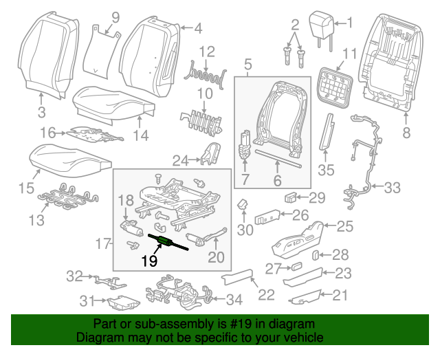 2010-2017 GM Driver Seat Horizontal Adjuster Actuator 13578630 GM ...
