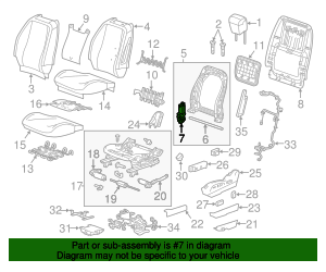 2010-2020 GM Driver Seat Recliner Actuator 13578642 | TascaParts.com