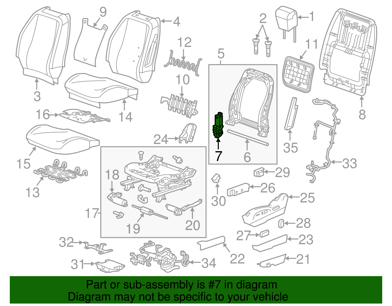 2010-2019 GM Front Seat Recliner Actuator (Replaces Part Number ...