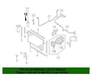 92137-0W000 - Pressure Switch 1996-2003 Nissan | Nissan Parts ...