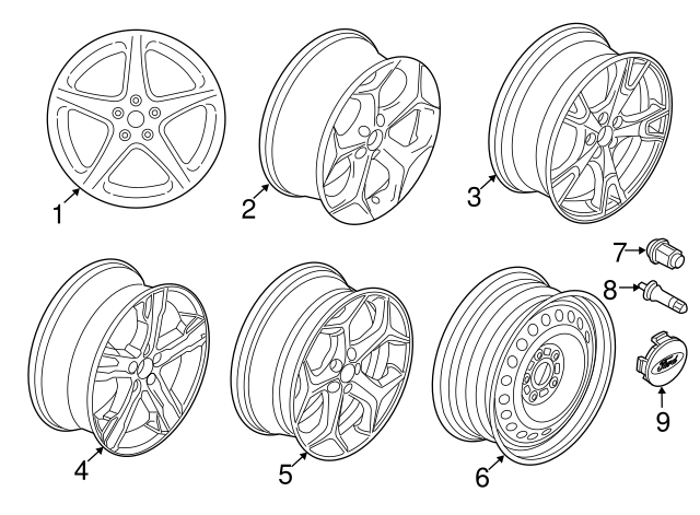 2015-2018 Ford Focus Wheel, Alloy F1EZ-1007-B | TascaParts.com