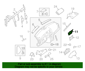 207-680-08-36 - Radio Bezel 2014-2017 Mercedes-Benz | AutoNationParts.com