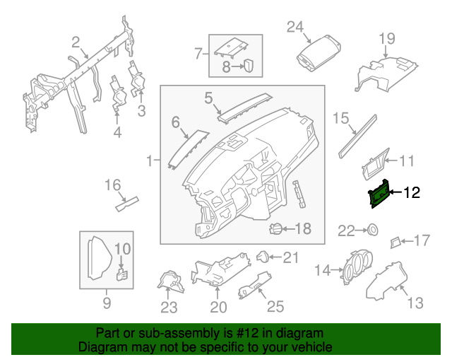 207-680-38-89-9107 - Finish Panel 2014-2017 Mercedes-Benz | Mercedes ...
