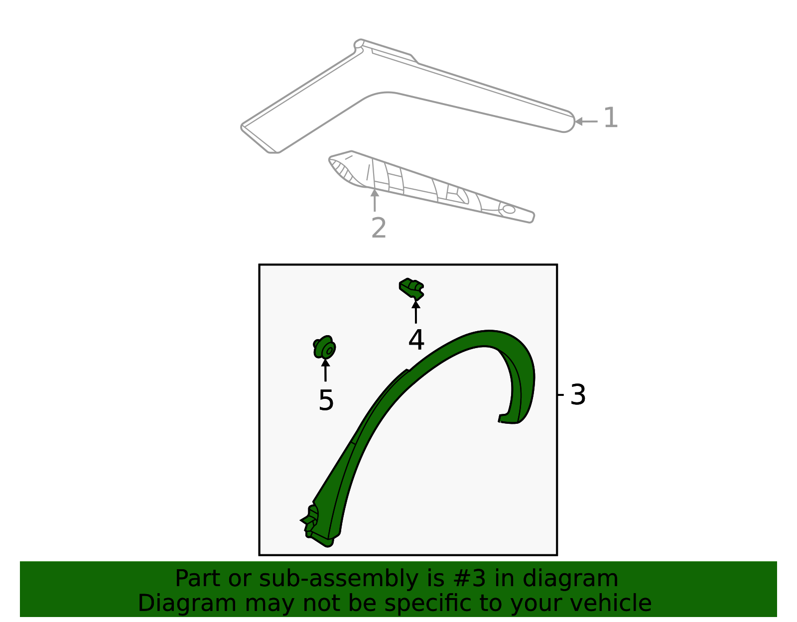 7400A540 - Wheel Opening Molding 2022-2024 Mitsubishi | Mitsubishi ...