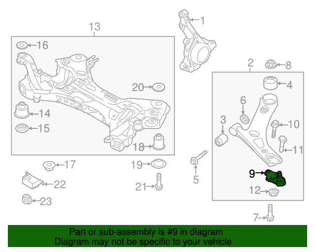 2014-2015 Hyundai Tucson Lower Ball Joint 54530-2S500 | OEM Parts Online
