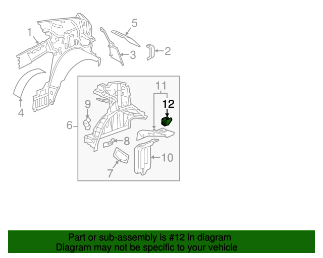 2014-2016 Cadillac ELR Filler Panel Bracket 22892098 | GMPartsDirect.com
