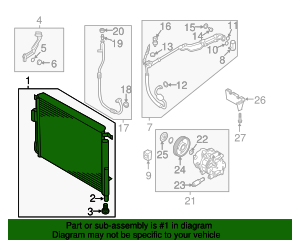 2016-2018 Kia Sorento Condenser 97606-C6000 | OEM Parts Online